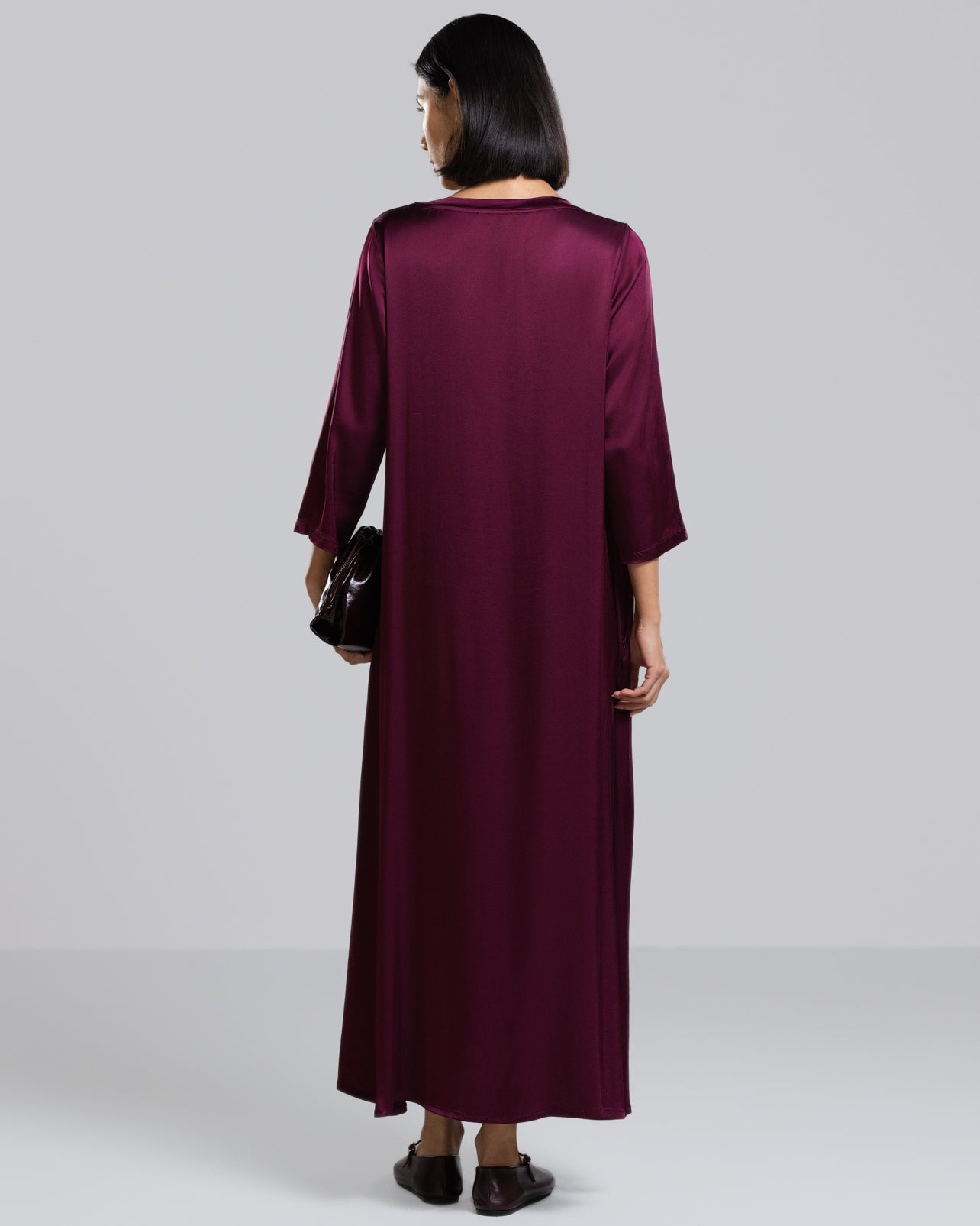 Dahlia Satin Dress | Burgundy – JAKI