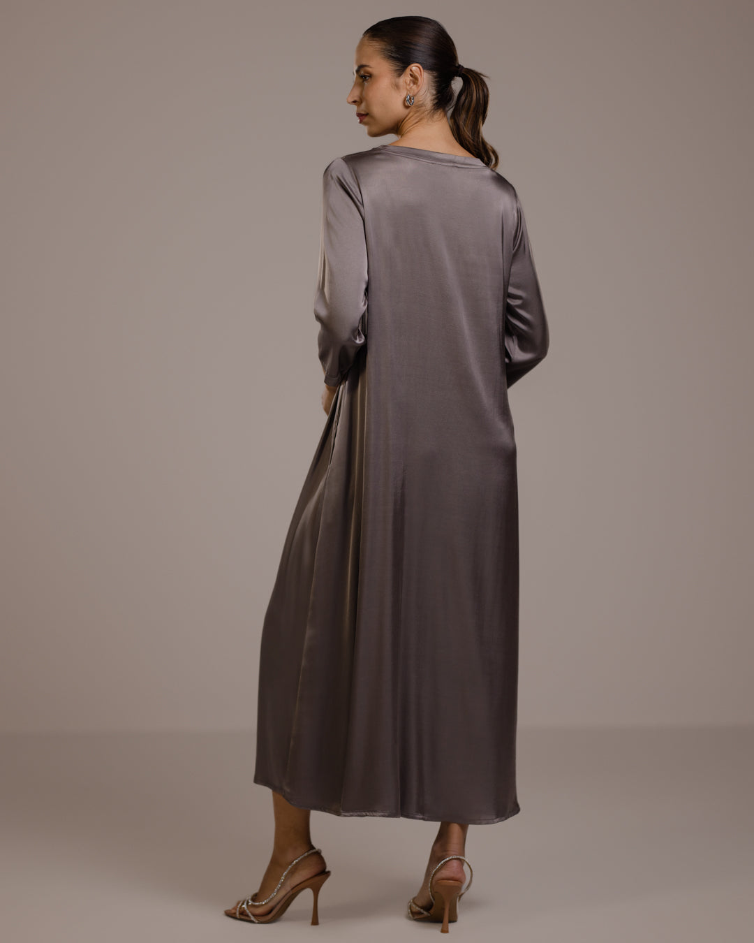 Dahlia Satin Dress | Mink – JAKI