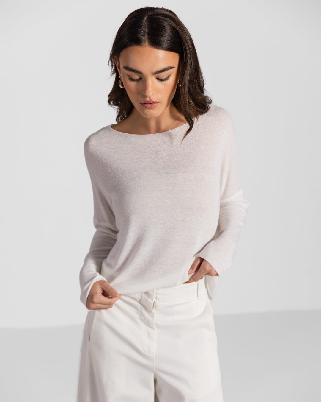 Amelie Lightweight Linen Top | White – JAKI