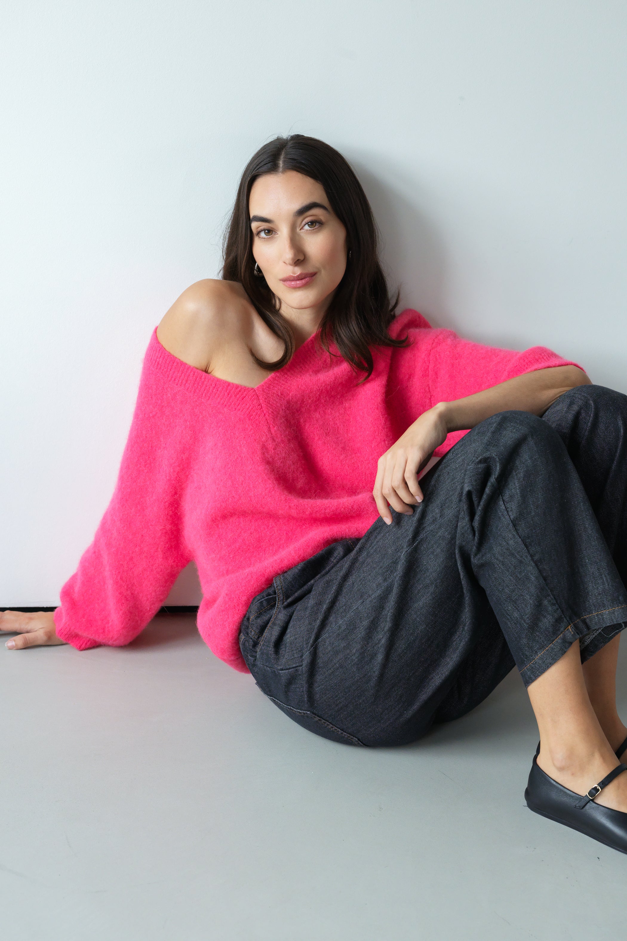 Kelly Sweater | Hot Pink | Alpaca-Wool Blend – JAKI